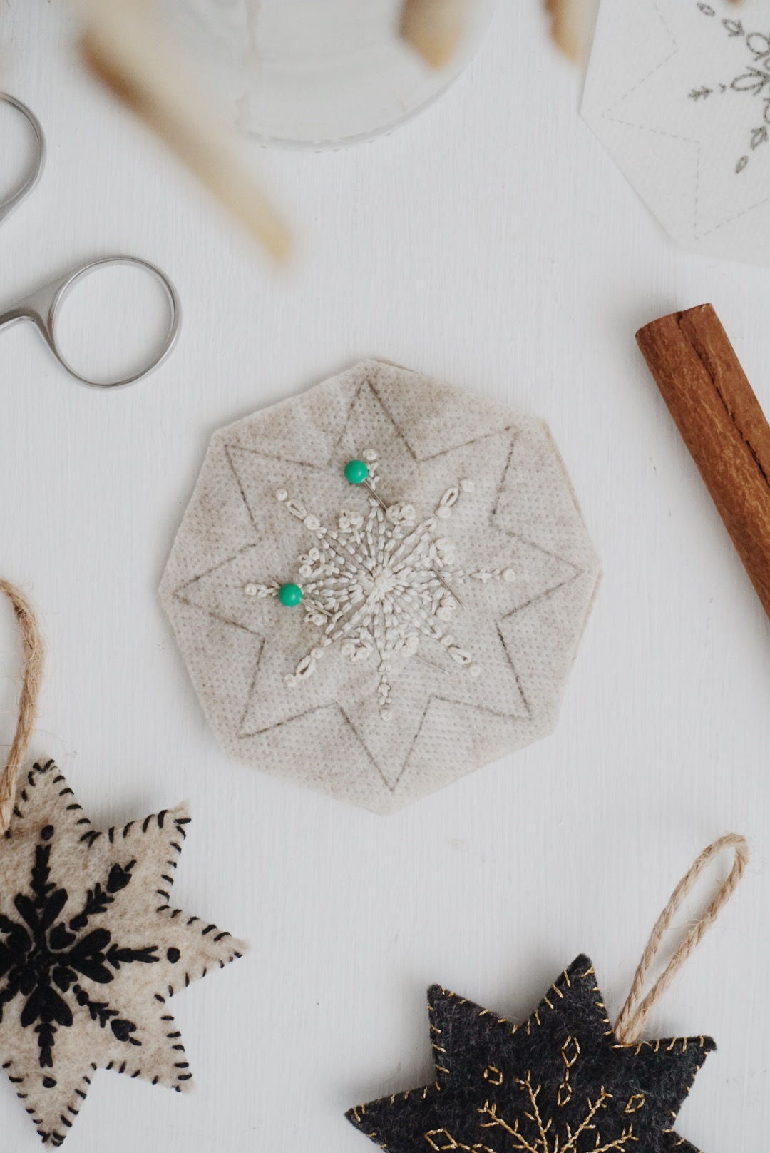 DIY Snowflake Felt Ornaments- Free Stick & Stitch Designs – Saint ...
