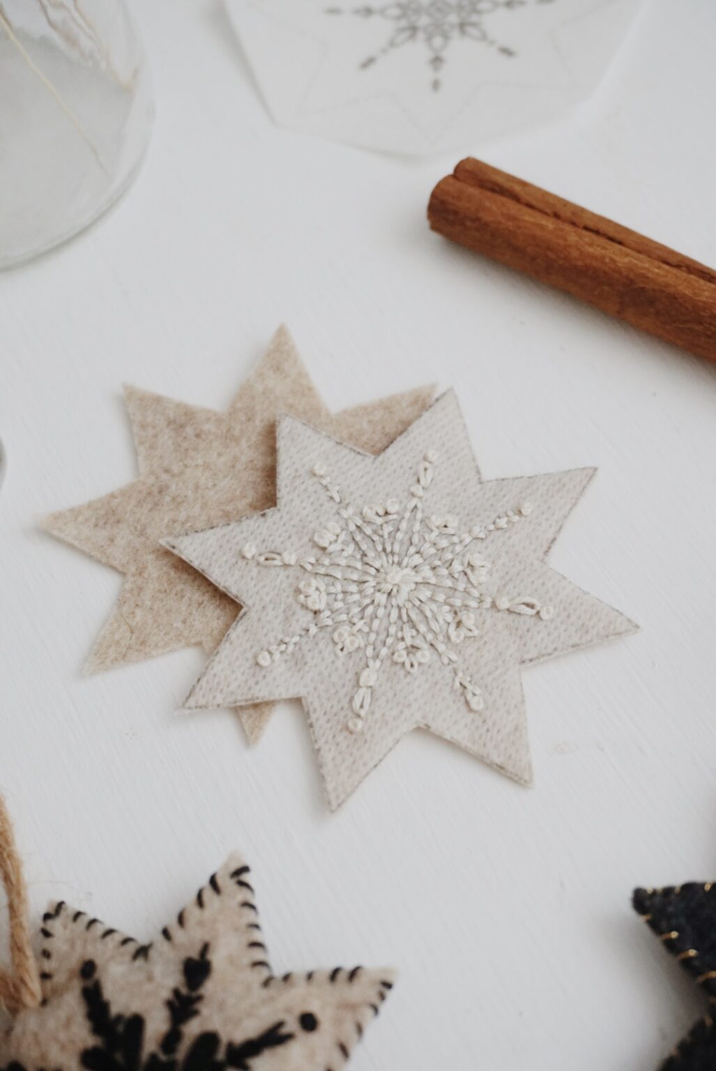 DIY Snowflake Felt Ornaments- Free Stick & Stitch Designs – Saint ...