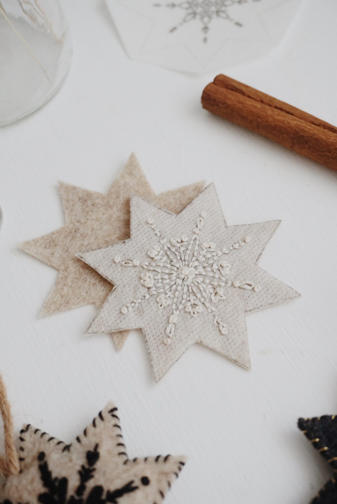 DIY Snowflake Felt Ornaments- Free Stick & Stitch Designs – Saint ...